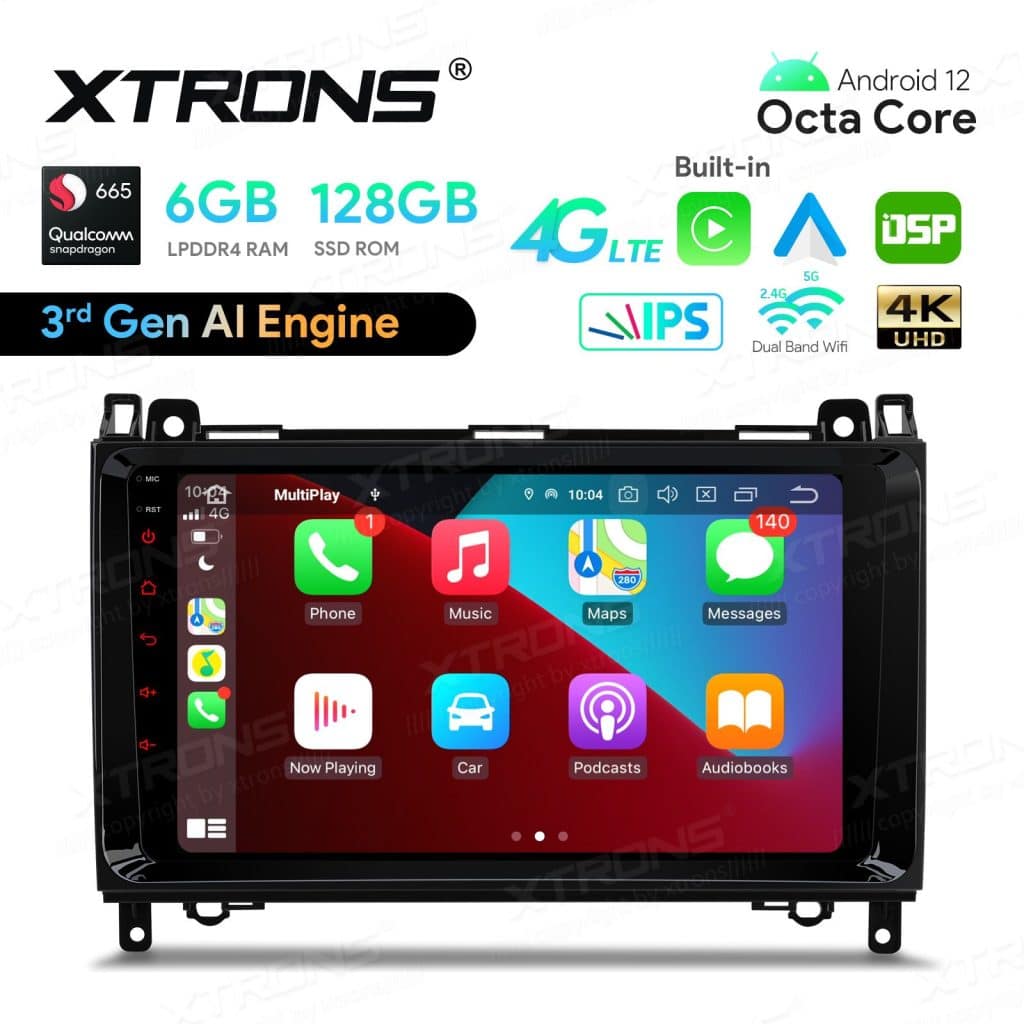 Xtrons IQP92M245 Android 12 soitin MB A W169, B W245, Vito W639 ...