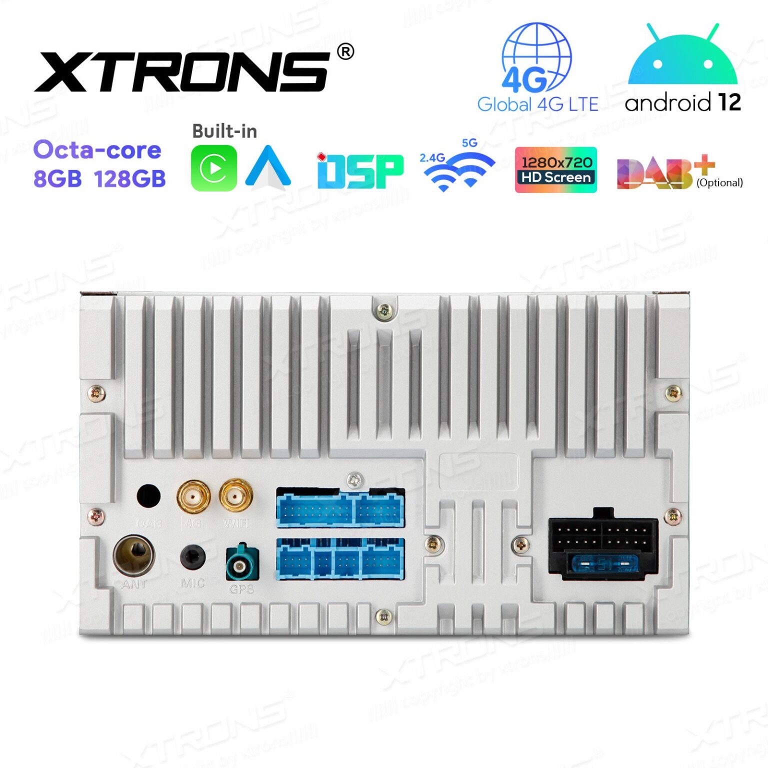 Xtrons TIX125LS yleismalli 2-din Android 12 soitin 10.1" — SK-Autosound